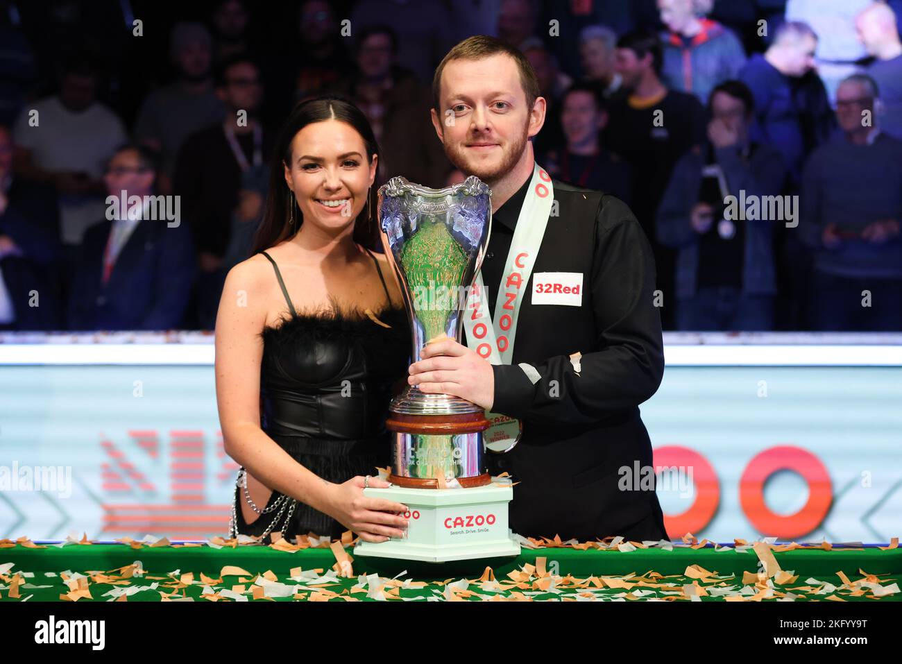 Northern Ireland’s Mark Allen celebrates with wife, Aideen Cassidy ...