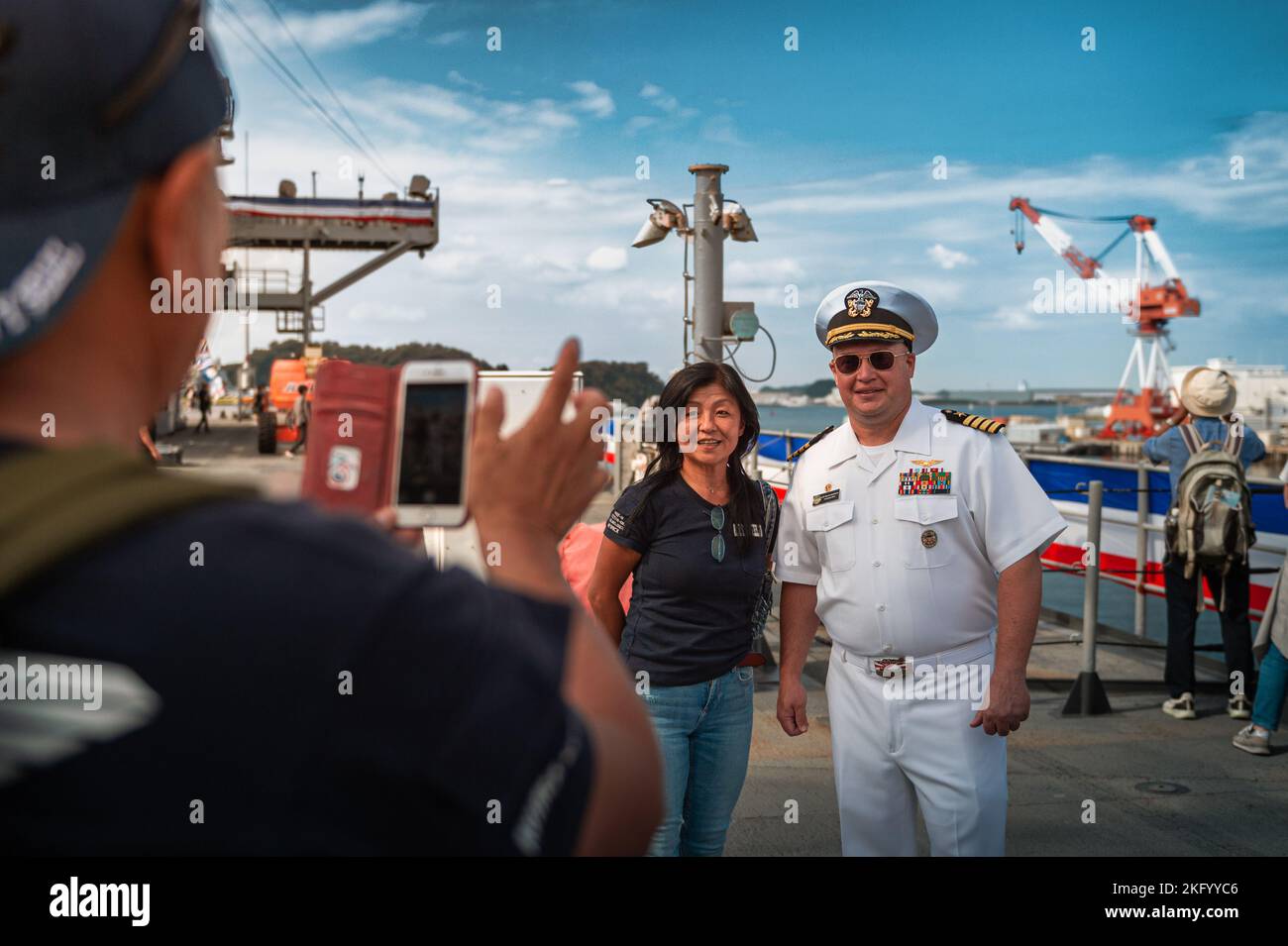 YOKOSUKA, Japan (Oct. 16, 2022) – Capt. Dale Gregory, commanding officer, USS Blue Ridge (LCC 19 ...