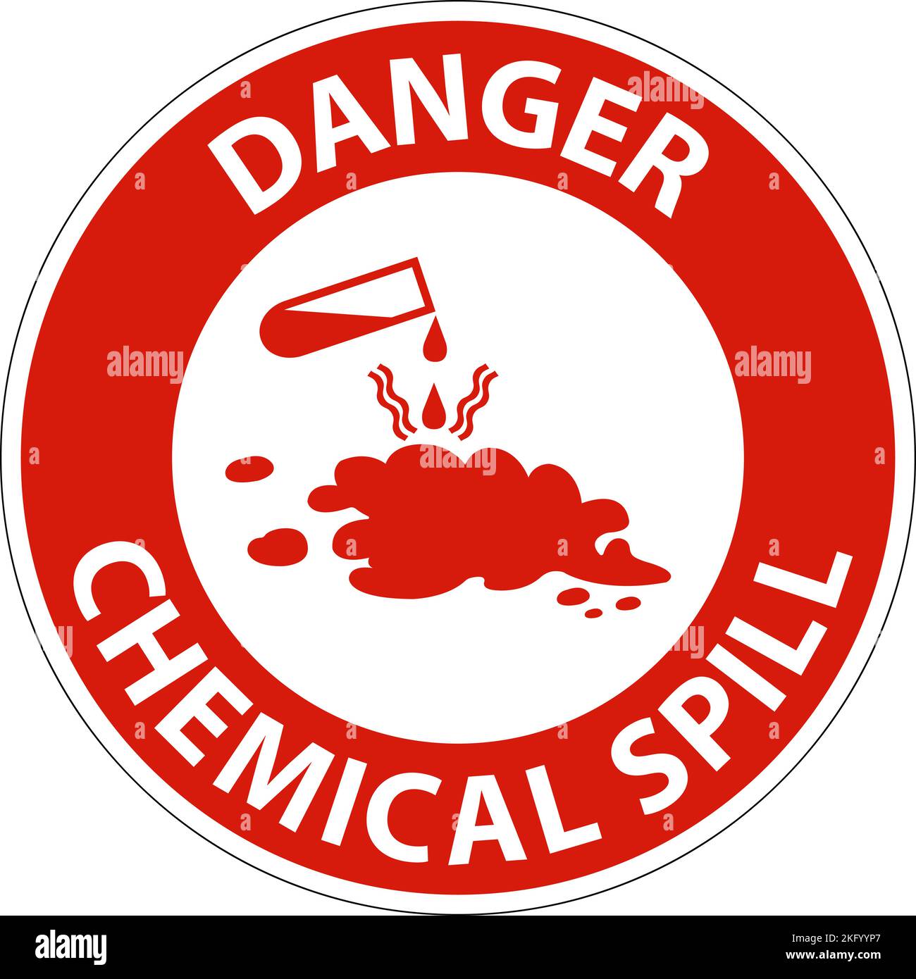 Danger Chemical Spill Sign On White Background Stock Vector Image & Art ...