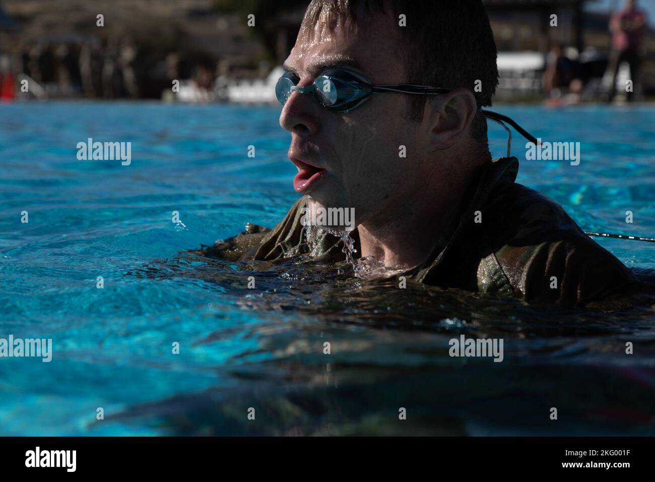 Spc. Jeffery Wells with 97th Aviation Troop Command, performs the ...