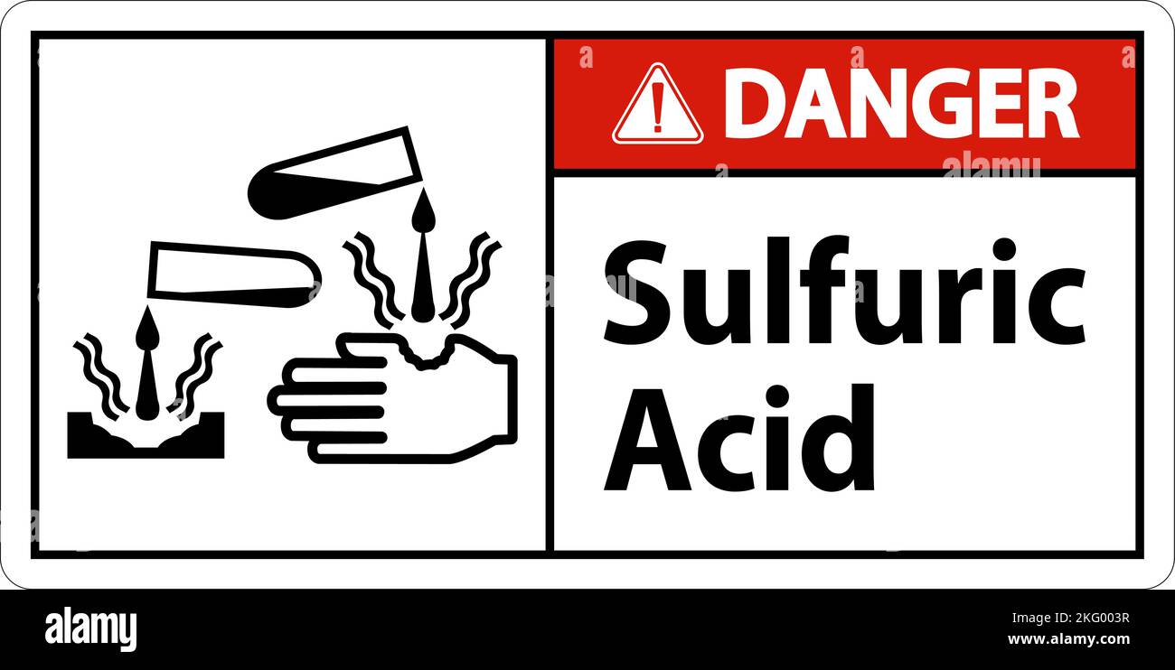 Danger Sulfuric Acid Sign On White Background Stock Vector Image & Art ...