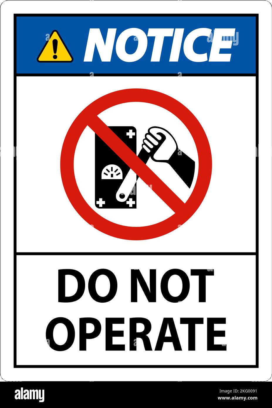 Do Not Operate Sign On White Background Stock Vector Image & Art - Alamy