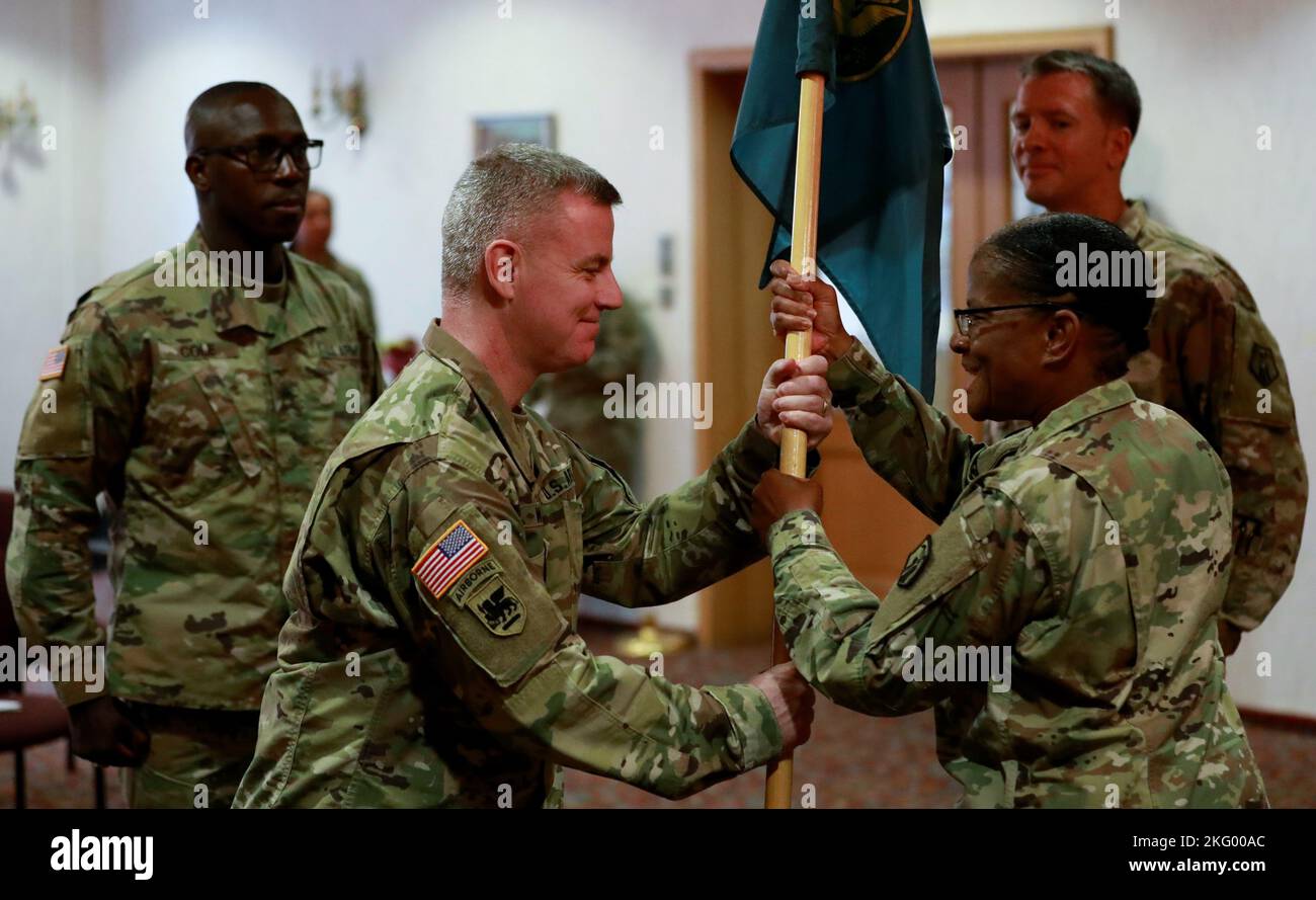 GRAFENWOEHR, Germany- Army Lt. Col. Andrew Walsh (center left) the ...