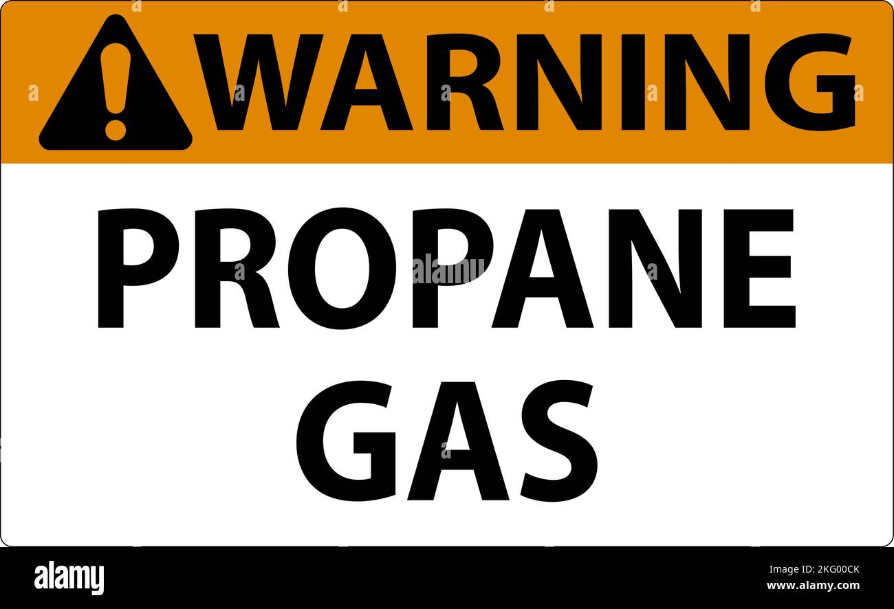 Symbol Propane Warning Label, Propane Gas Sign Stock Vector Image & Art ...