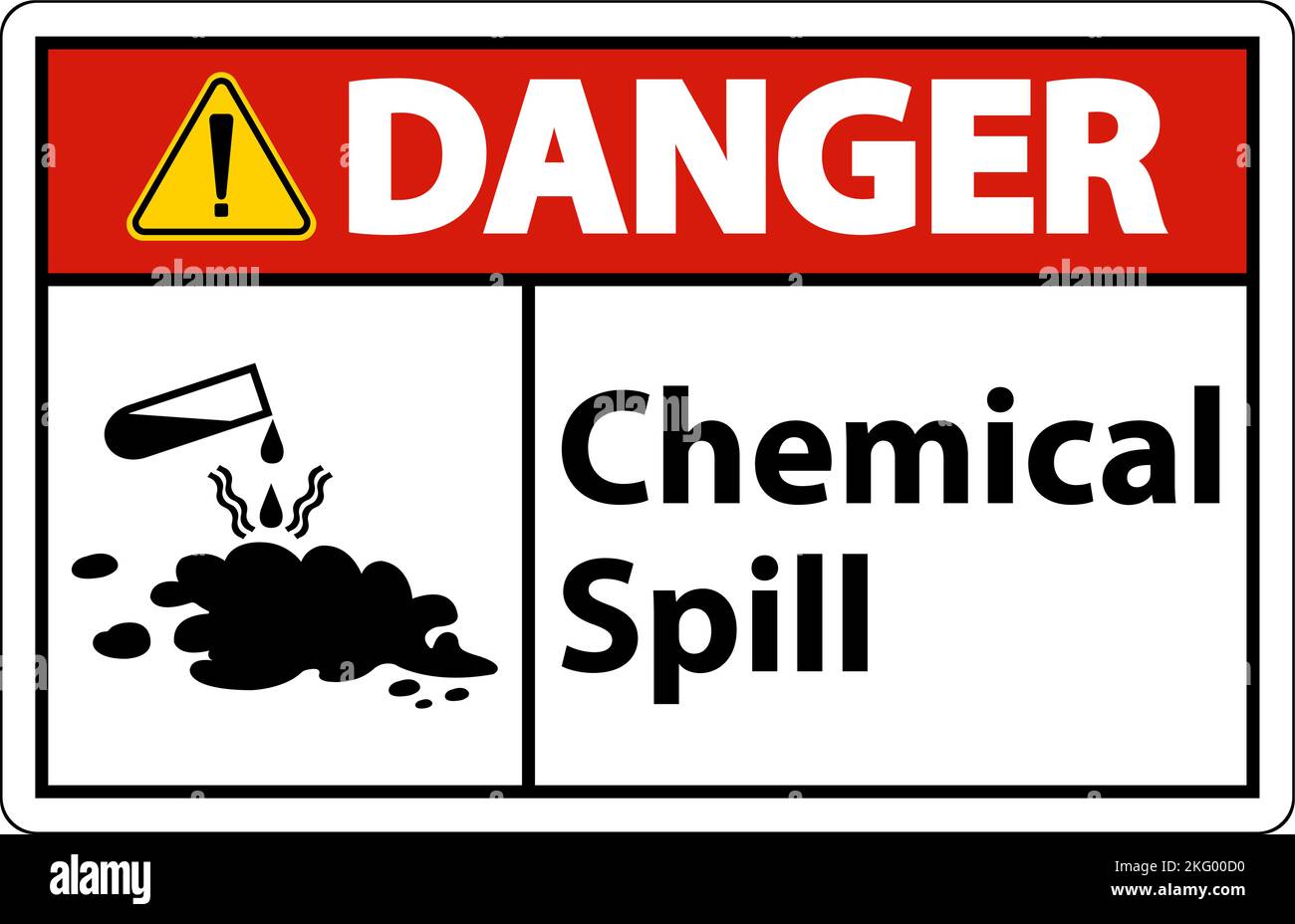 Danger Chemical Spill Sign On White Background Stock Vector Image & Art ...