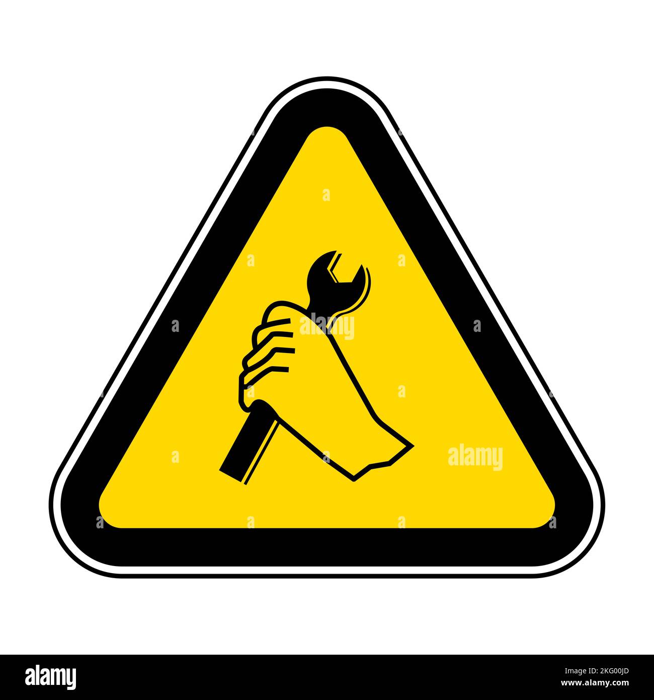 Do Not Carry Out Maintenance Work On Running Machinery Stock Vector ...