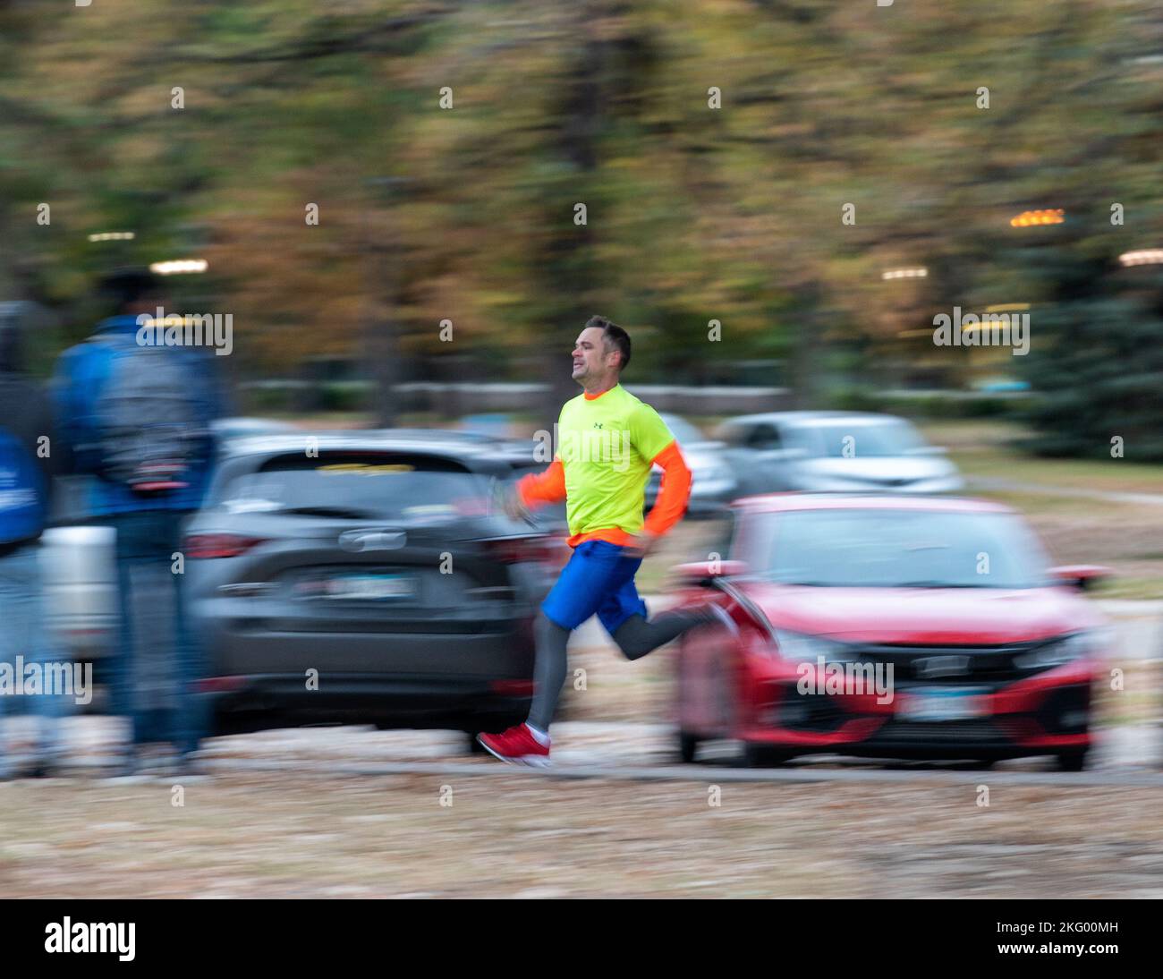 U.S. Air Force Airmen from the 133rd Airlift Wing ran in a relay race ...