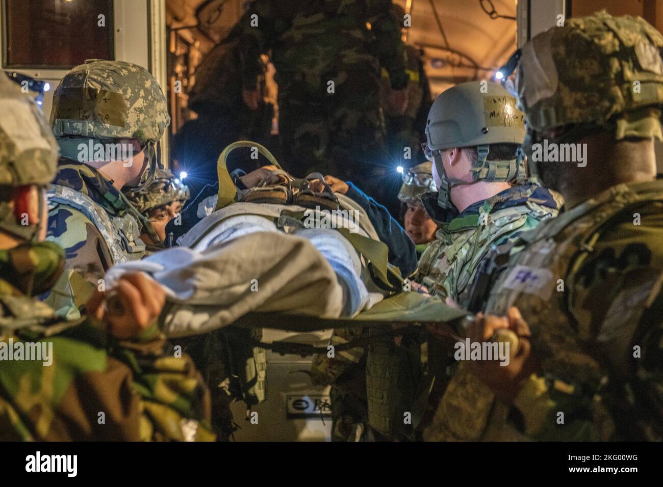 Medical technicians assigned to the 374th Medical Group triage and ...