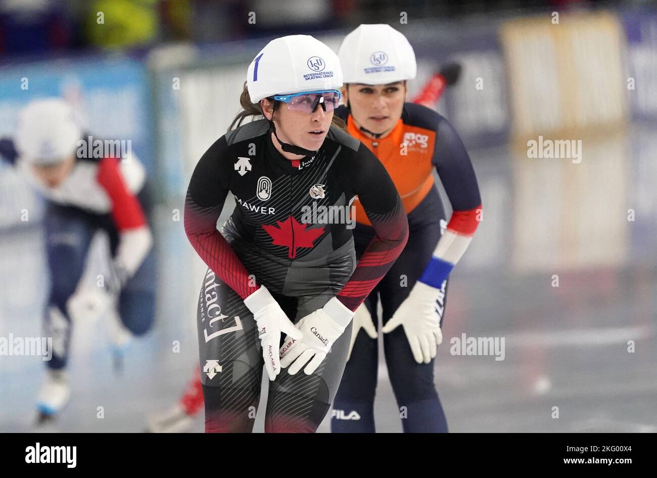 Ivanie Blondin (CAN) in action during Mass Start women during the ISU ...