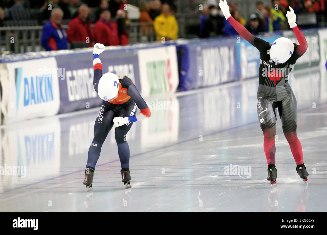 Marijke Groenewoud finishes second Ivanie Blondin (CAN) is third on ...
