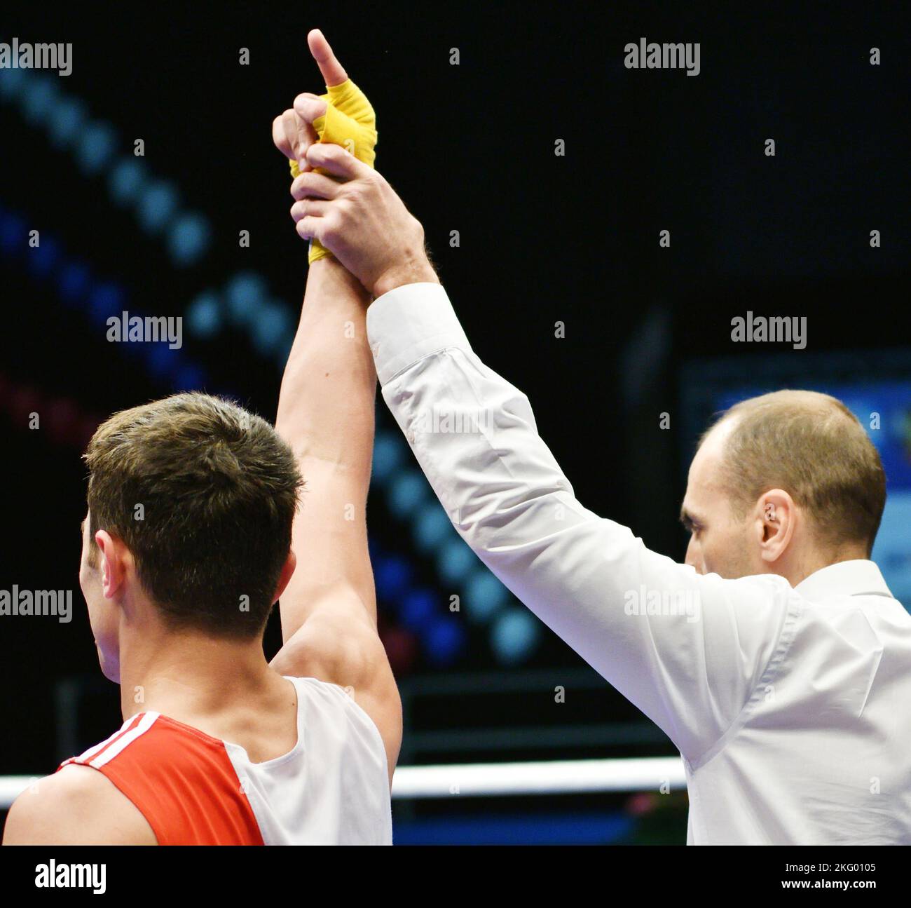 Two boys boxing in ring hi-res stock photography and images - Alamy