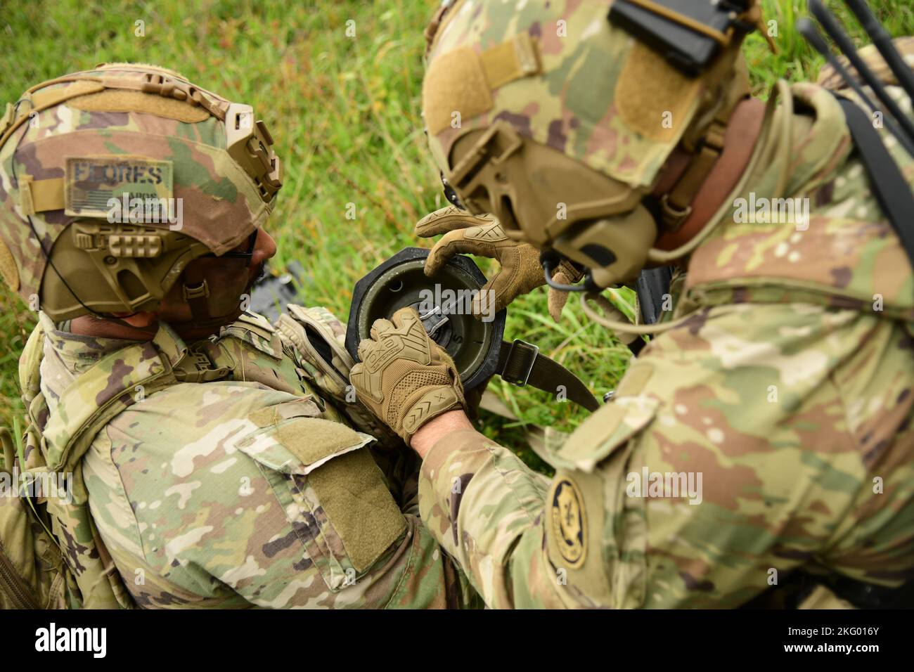 U.S. Army Spc. Mario Flores assigned to Bull Troop, 1st Squadron, 2nd ...