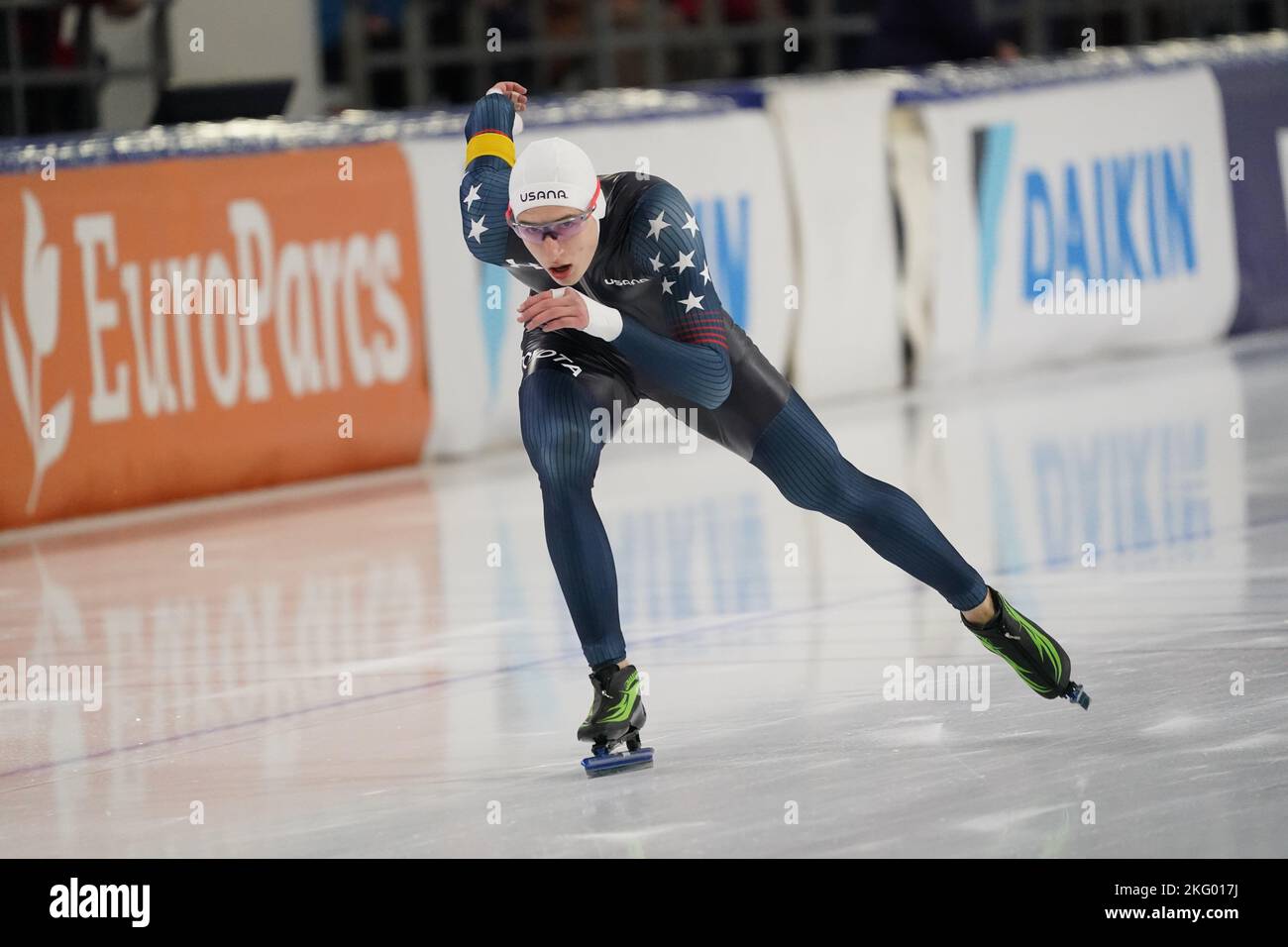 Jordan Stolz (USA) the 1000m men during ISU World Cup Speedskating on ...