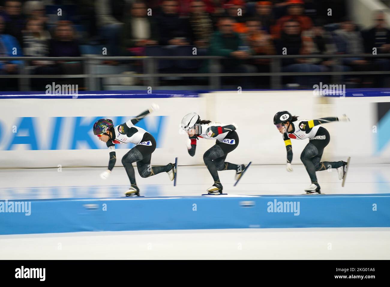 K. Yamane, K. Inagawa, S. Kikuchi, S. Usami (JAP) on the team sprint ...