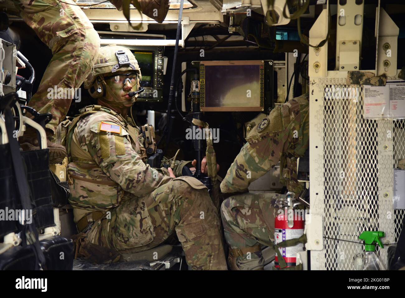 U.S. Soldiers assigned to Bull Troop, 1st Squadron, 2nd Cavalry ...