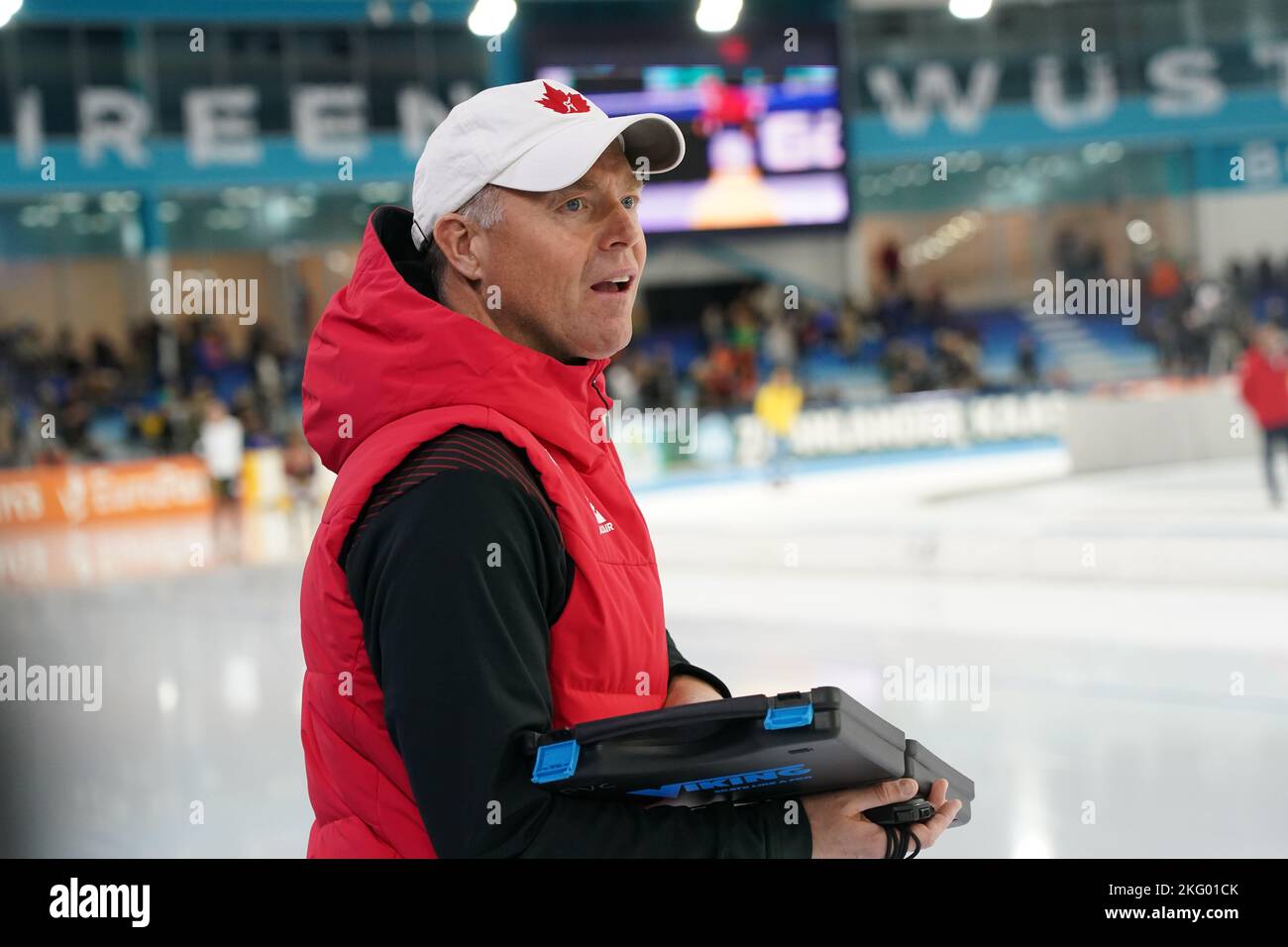 Coach Bart Schouten (CAN) during ISU World Cup Speedskating on November ...