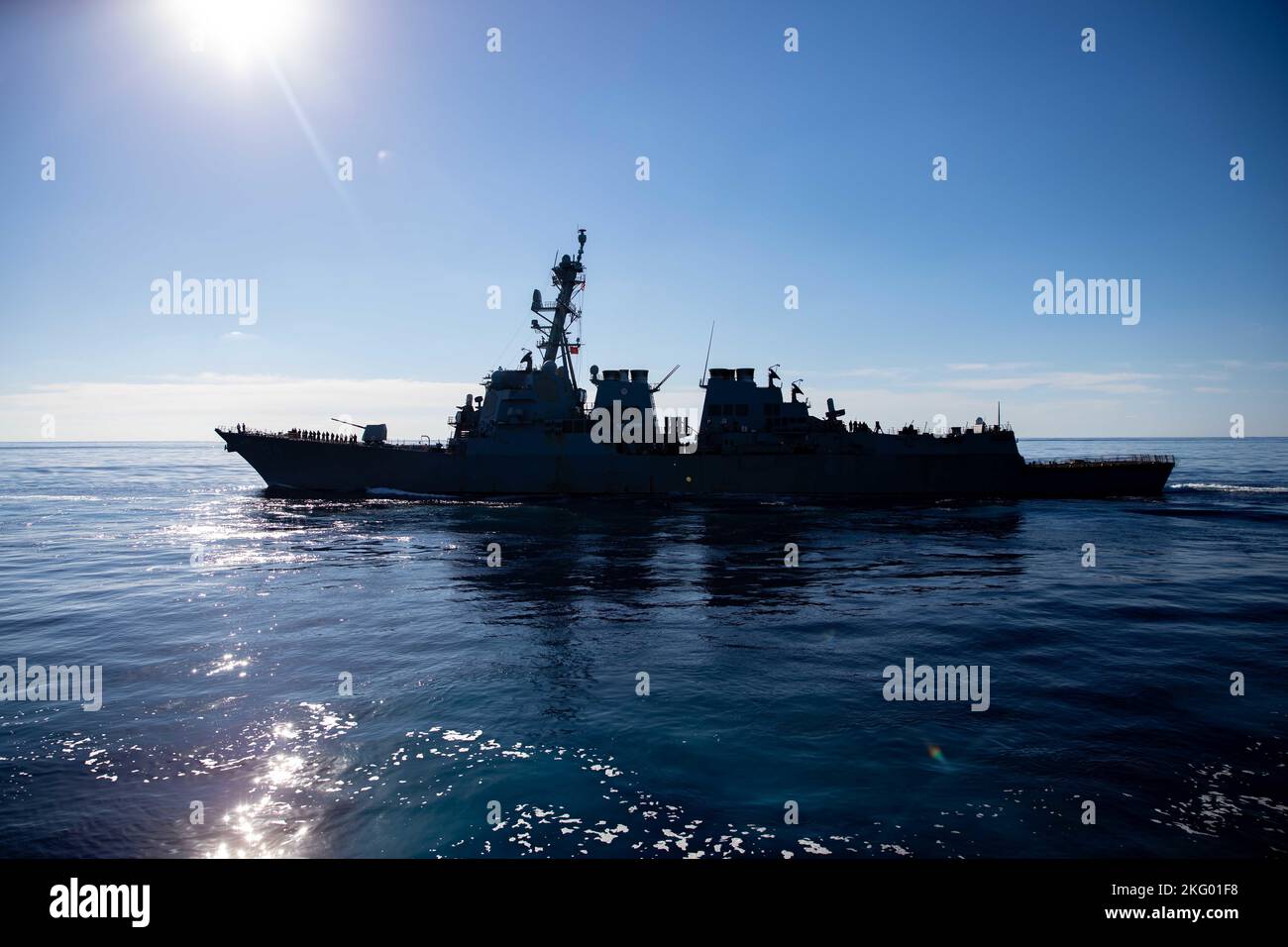 The Arleigh Burke-class guided missile destroyer USS Bulkeley (DDG 84 ...