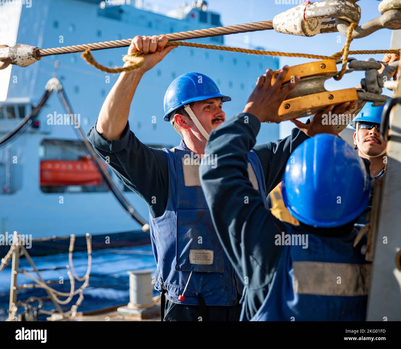 Sailors assigned to the Arleigh Burke-class guided-missile destroyer ...
