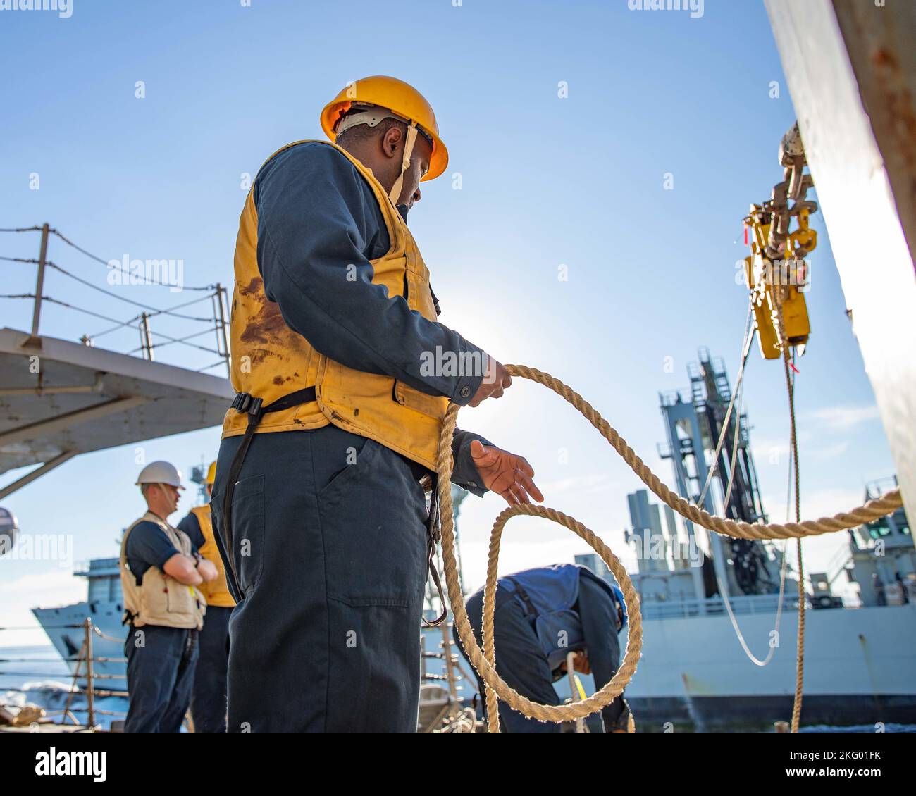 Boatswain’s Mate 2nd Class Antwan Johnson, assigned to the Arleigh ...