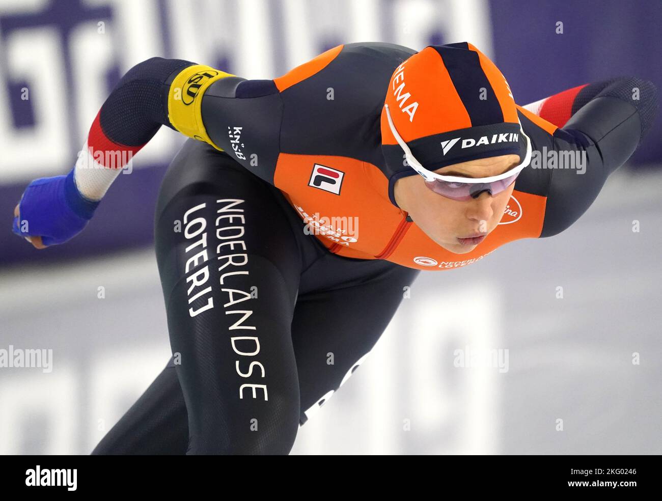 Jutta Leerdam (NED) wins the 1000m during ISU World Cup Speedskating on ...
