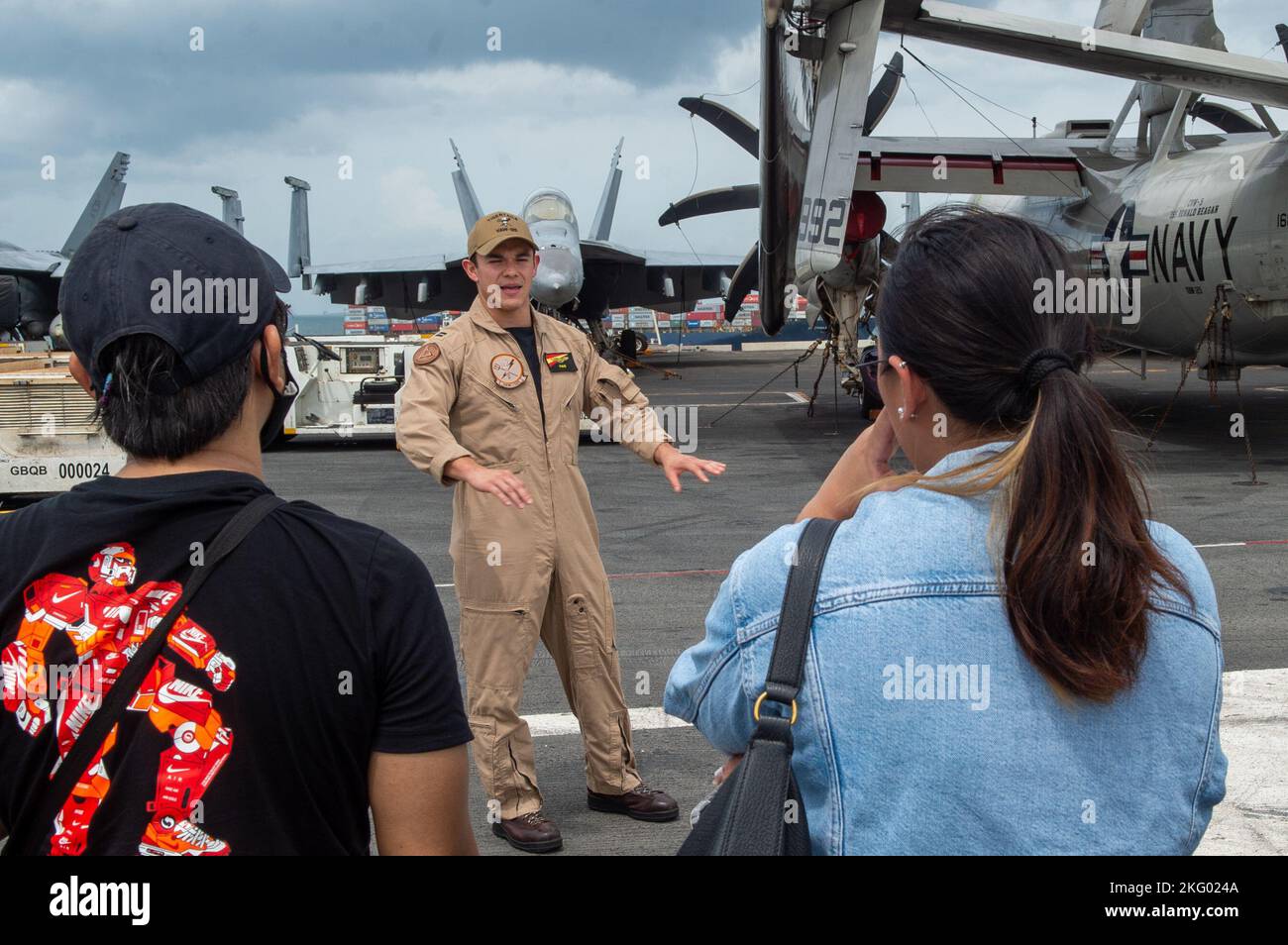 221016-N-IG750-1076 MANILA BAY (Oct. 16, 2022) Lt. Jonathan Guerrero, from San Antonio, leads a ...