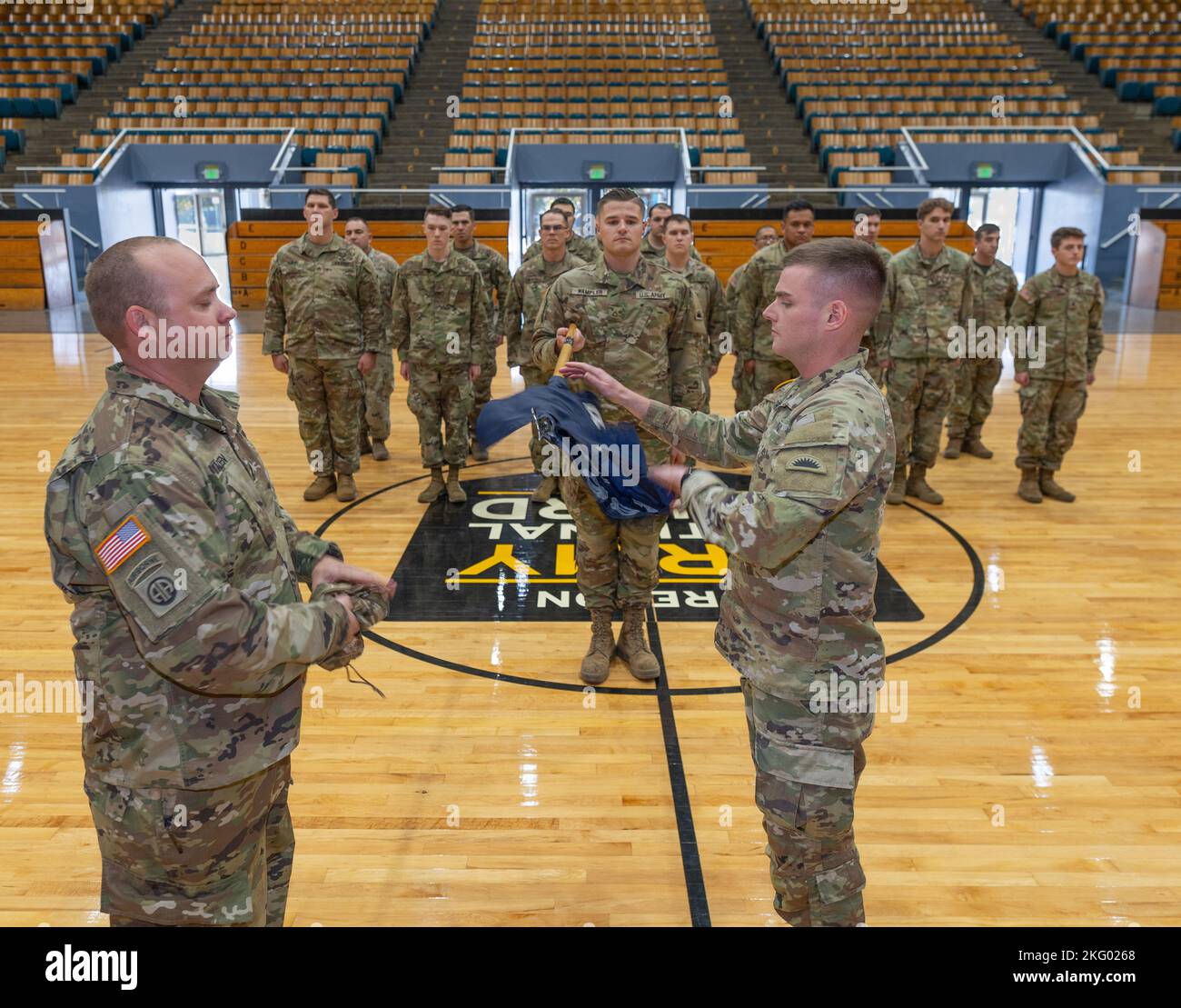 Company Commander, 1st Lt. Nolan Chandler and Company 1st Sgt. Richard ...