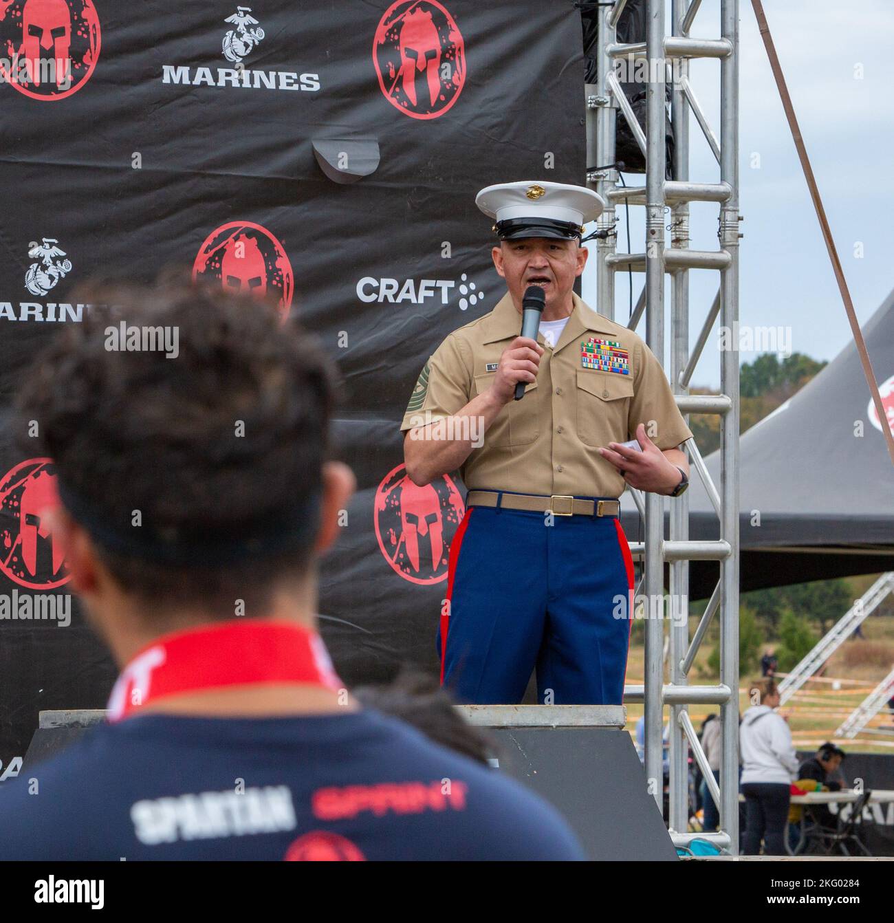 U.S. Marine Corps Sgt. Maj. Adan Moreno, senior enlisted advisor ...