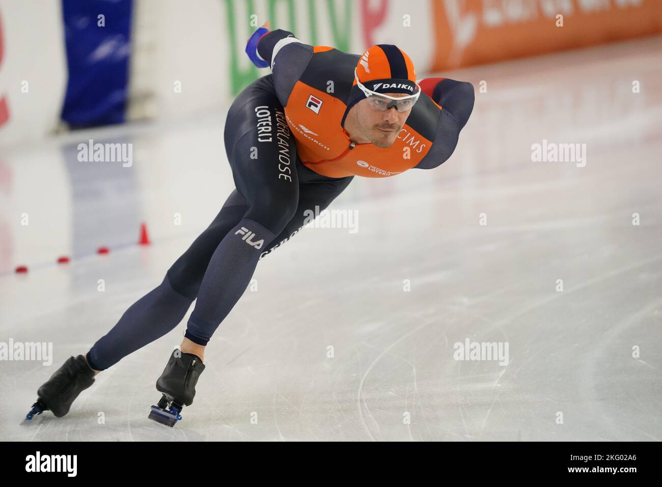 Hein Ottenspeer (NED)on the 1000m men during ISU World Cup Speedskating ...