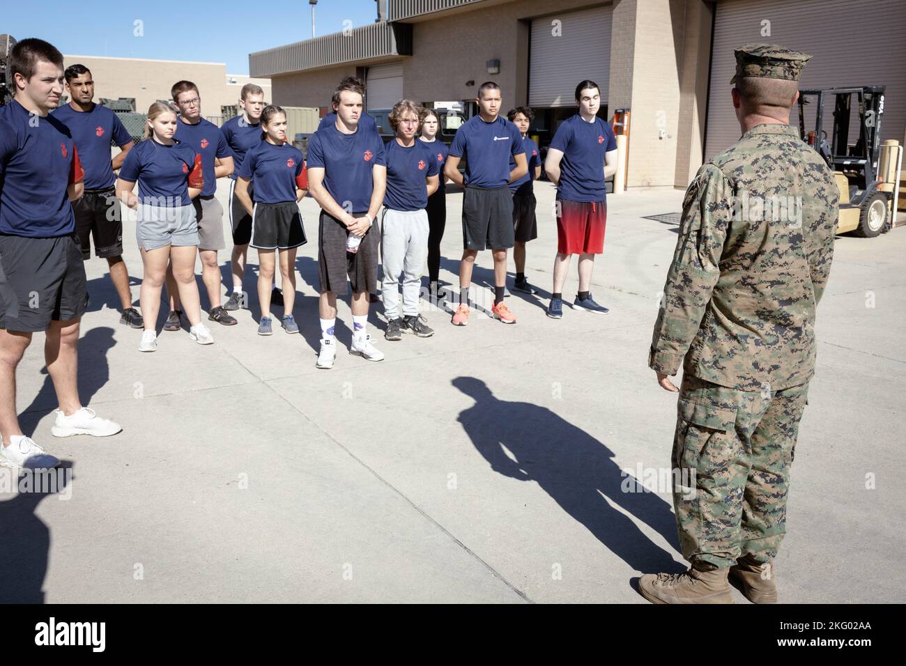 U.S. Marine Corps Staff Sgt. Gregory Stewert, a master gunner with Charlie Company, 4th Light ...
