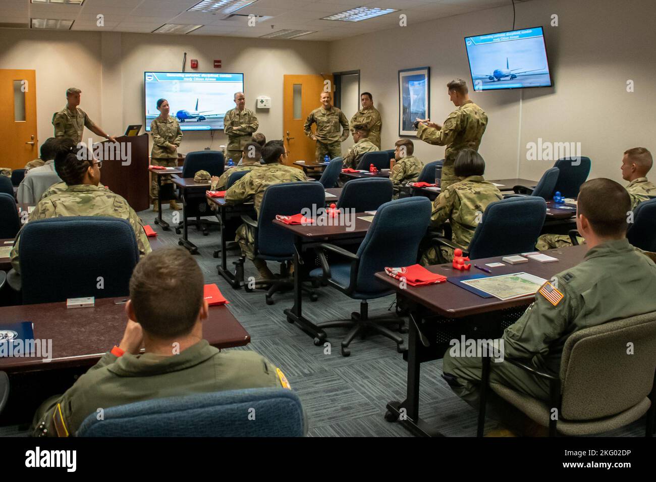 Maj. Gen. Bret Larson, 22nd Air Force commander and Chief Master Sgt ...