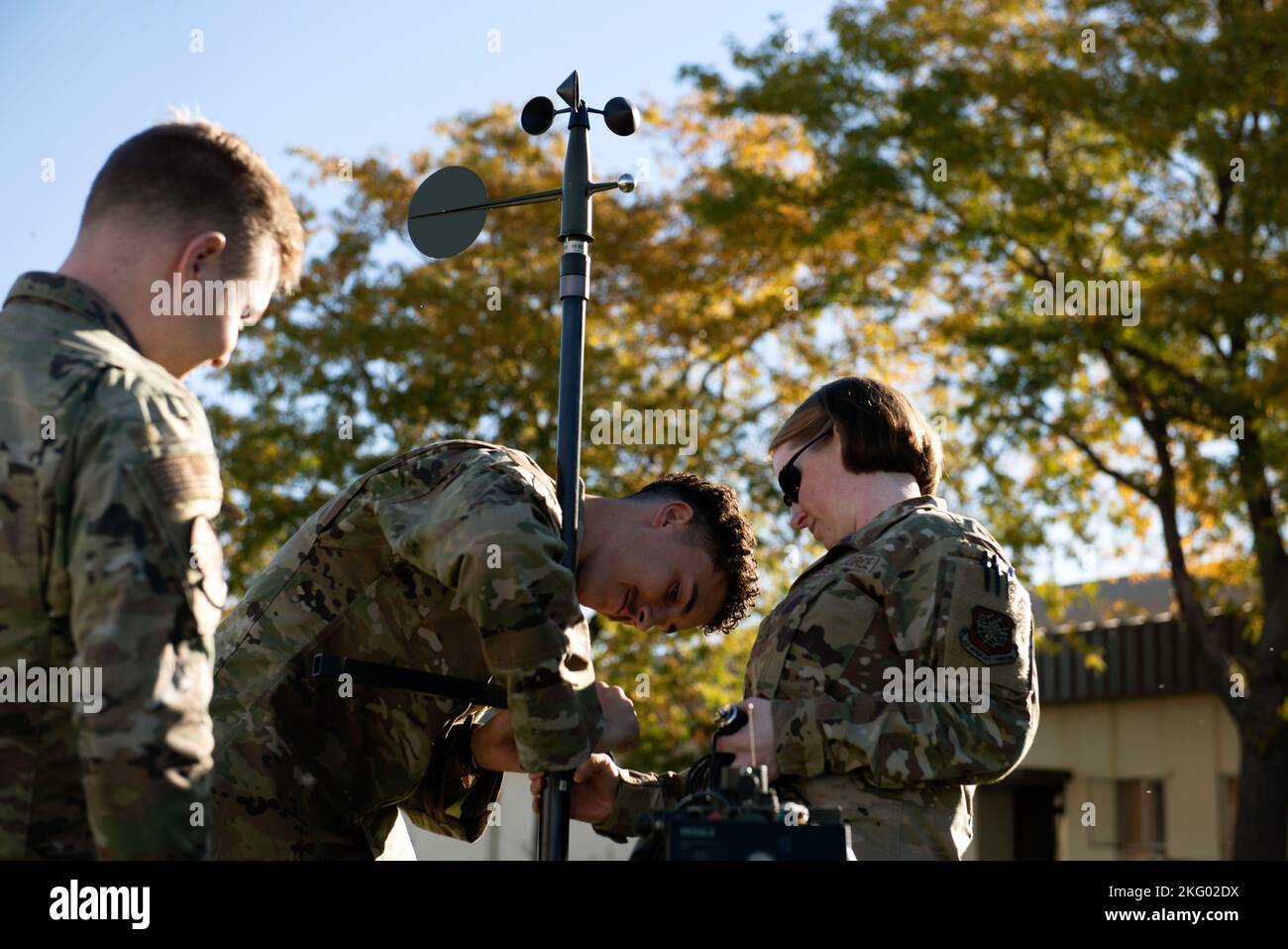 U.S. Airmen with the 62d Operations Support Squadron assemble a ...