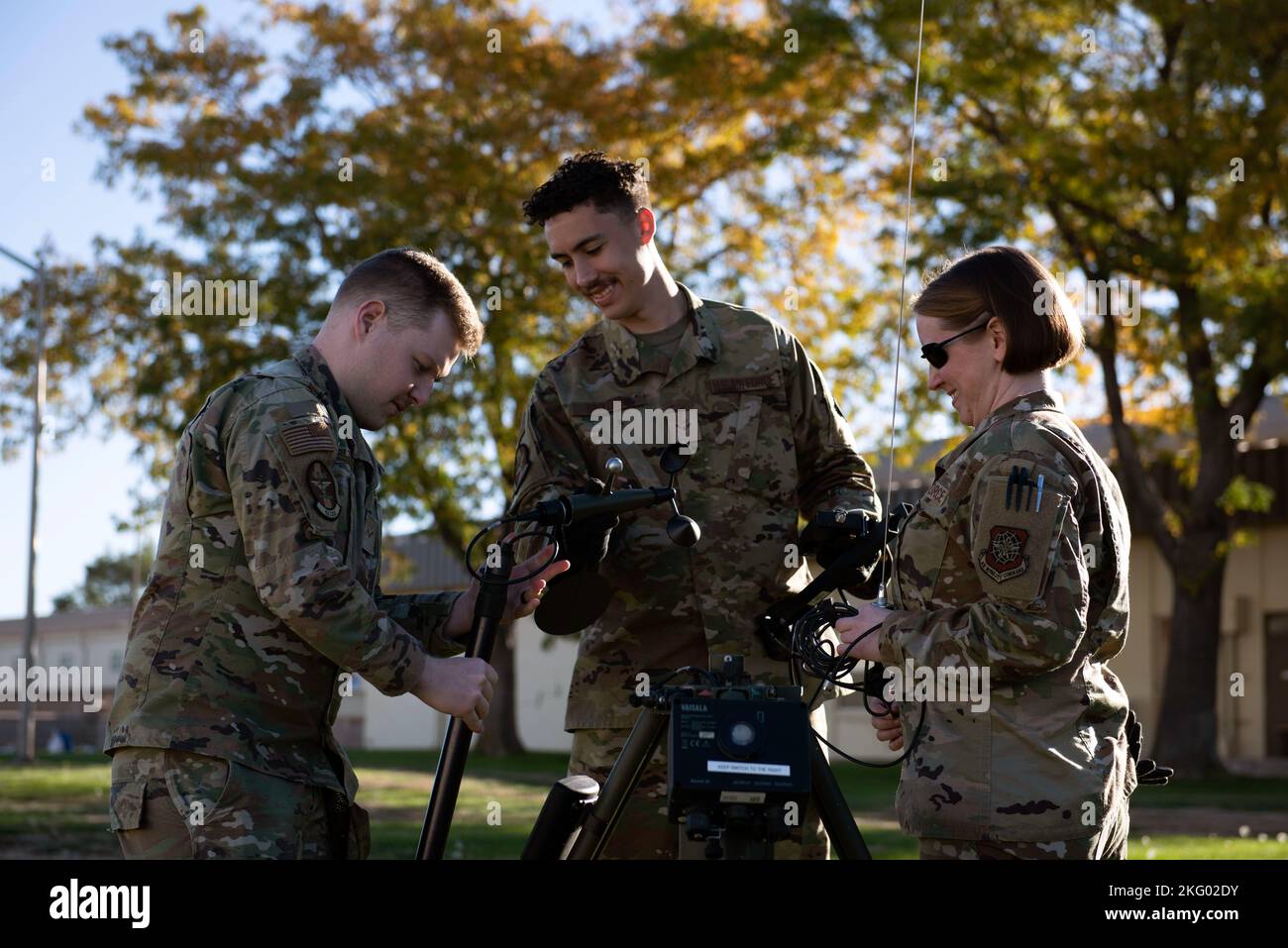 U.S. Airmen with the 62d Operations Support Squadron assemble a ...