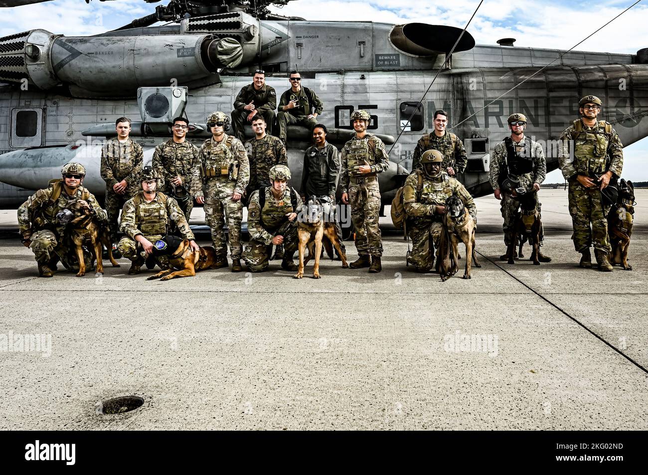 U.S. Air Force Airmen assigned to the 87th Security Forces Squadron and ...