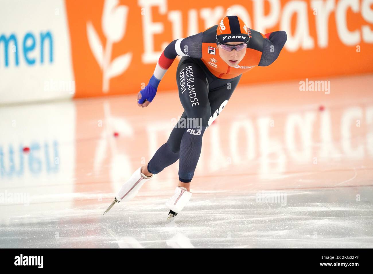 Joy Beune (NED) on the 1500m women during ISU World Cup Speedskating on ...