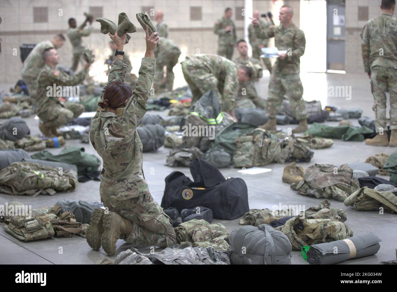 Tech. Sgt. Kelley Sessions from the Utah Air National Guard shows part ...