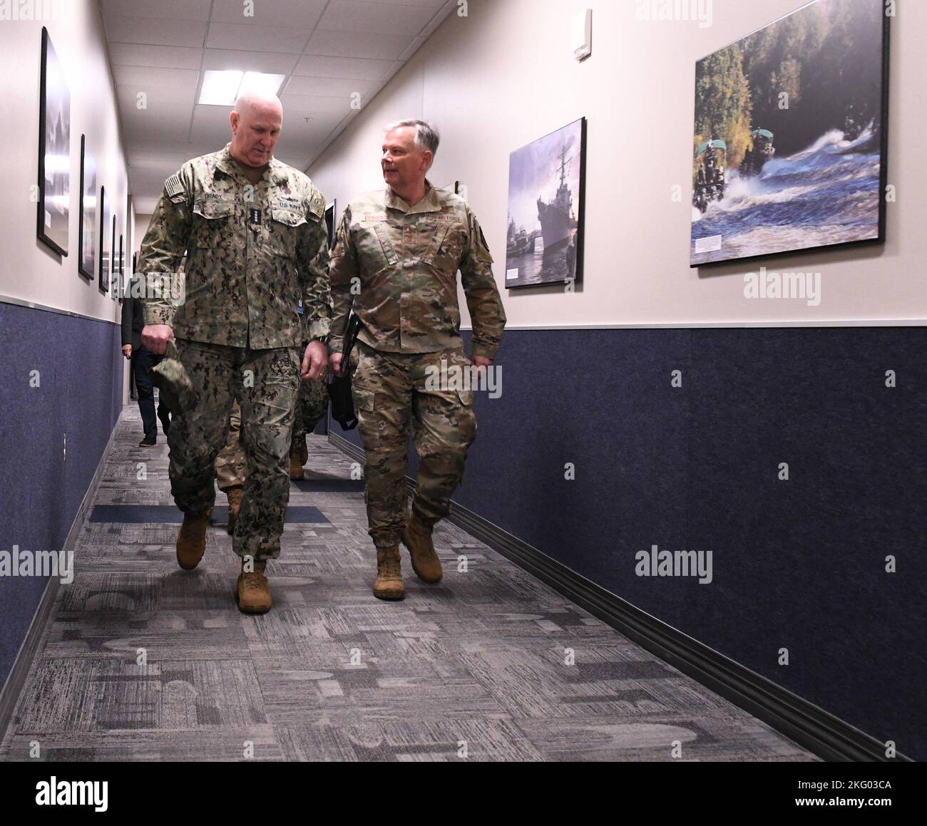 Admiral Christopher Grady (left), Vice Chairman of the Joint Chiefs of ...