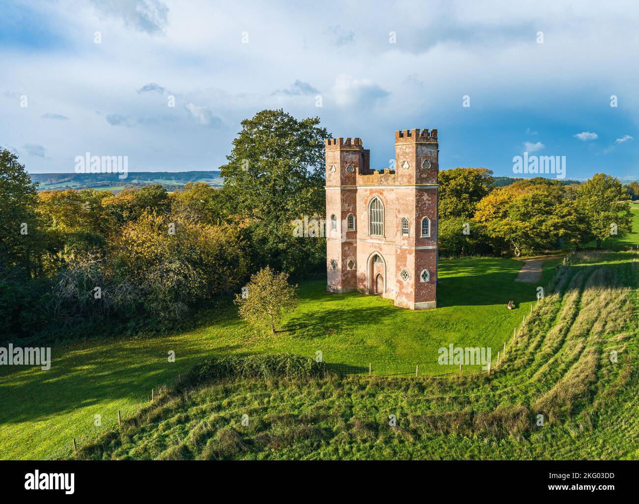 Bodiam castle aerial view hi-res stock photography and images - Alamy