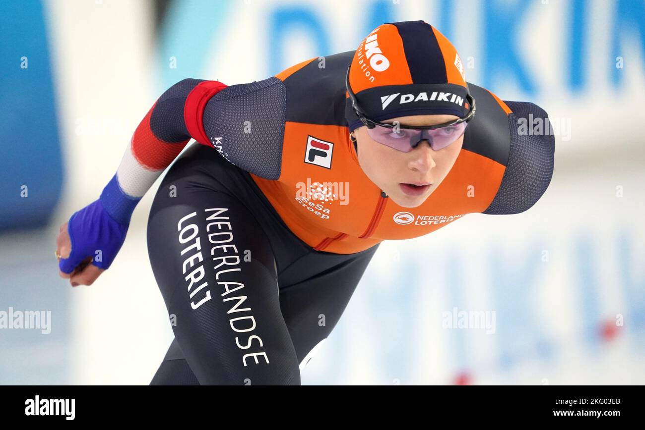 Joy Beune (NED) on the 3000m women during ISU World Cup Speedskating on ...
