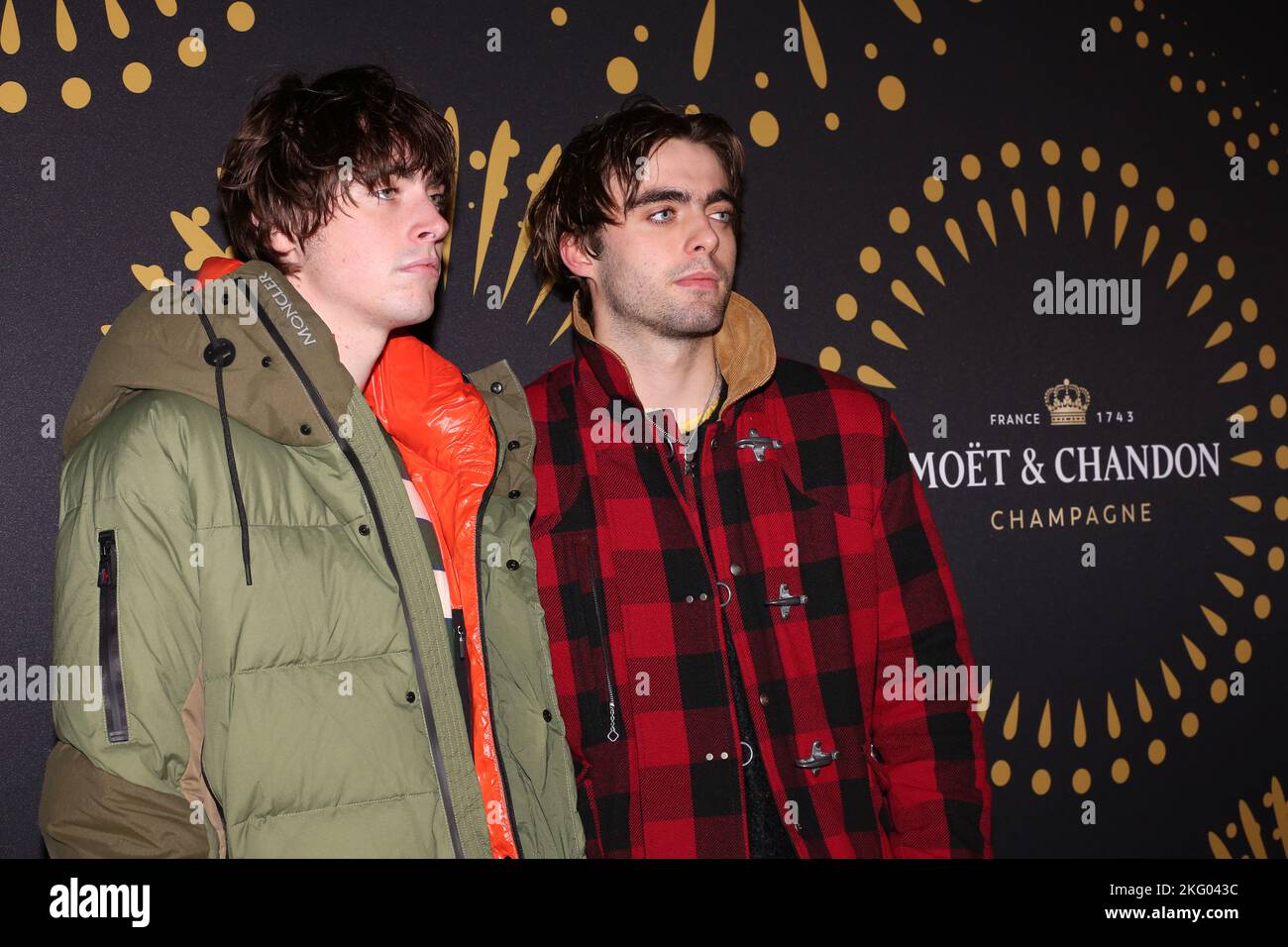 Gene Gallagher and Lennon Gallagher attend Skate at Somerset House with ...