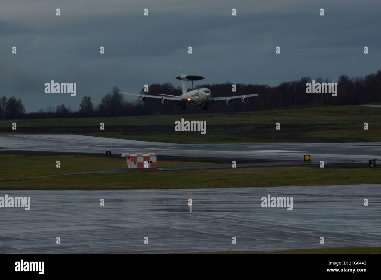 A NATO E3A Airborne Warning and Control System (AWACS) assigned to NATO ...