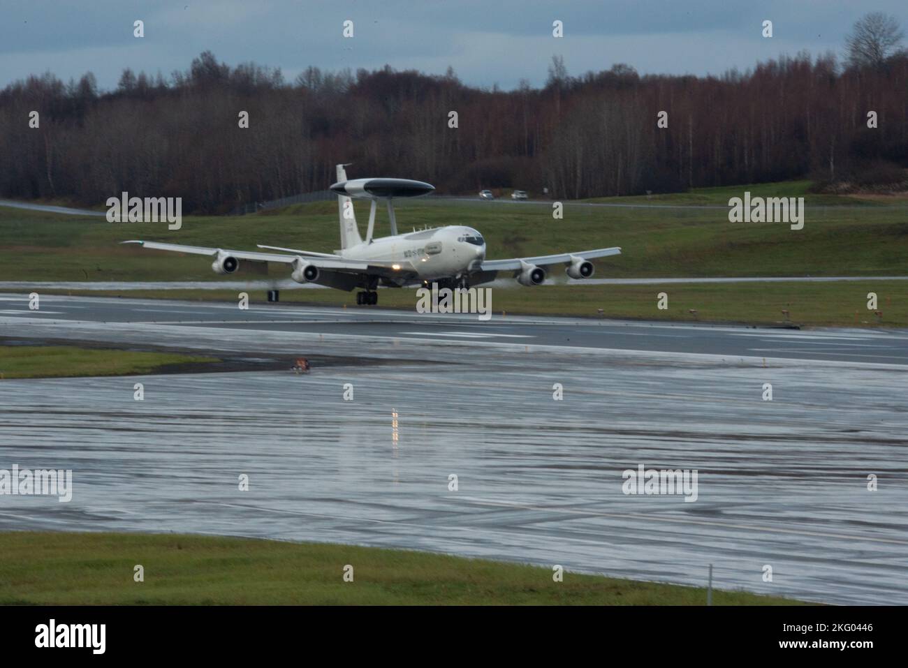 A NATO E3A Airborne Warning and Control System (AWACS) assigned to NATO ...