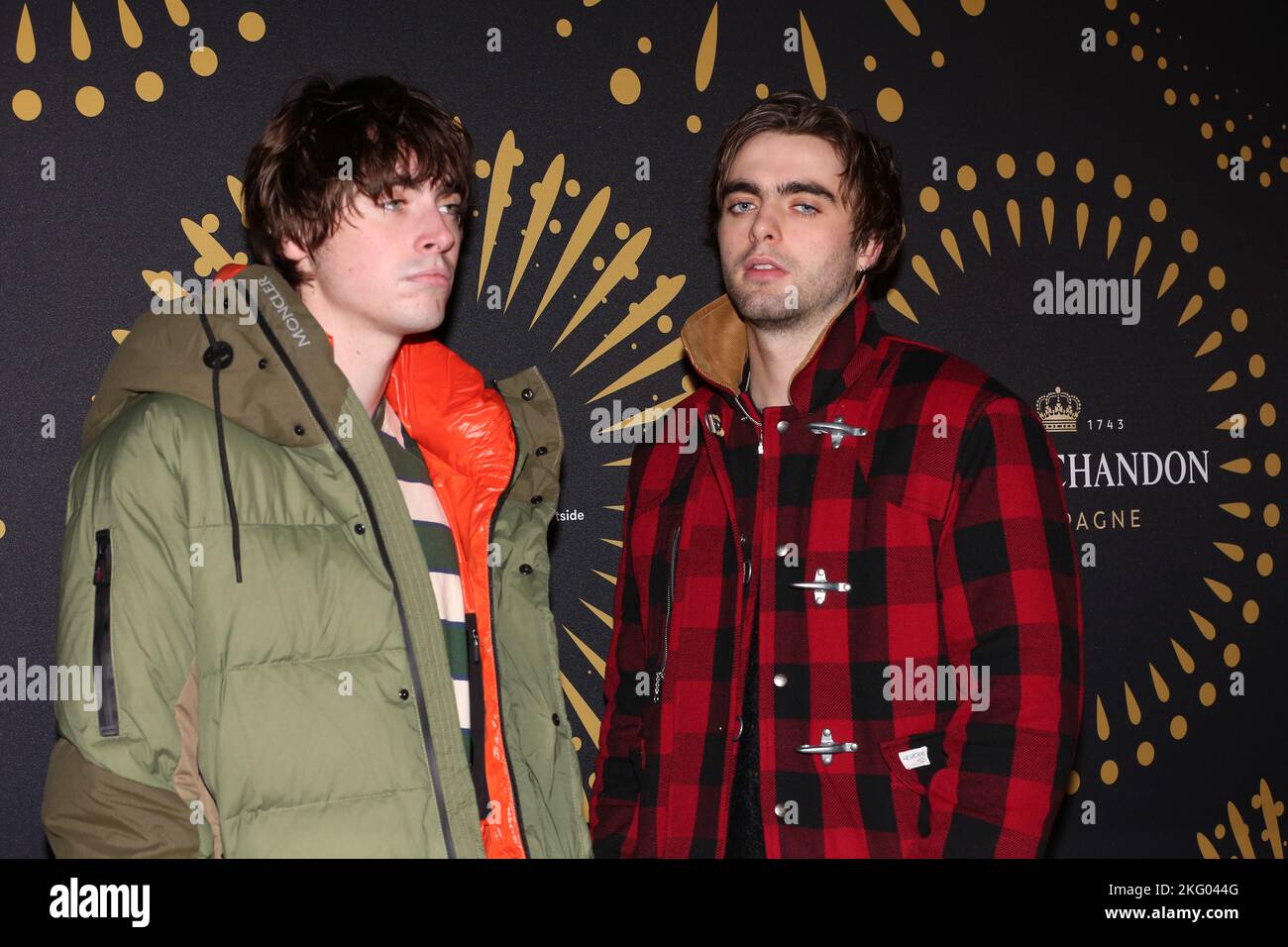 Gene Gallagher and Lennon Gallagher attend Skate at Somerset House with ...