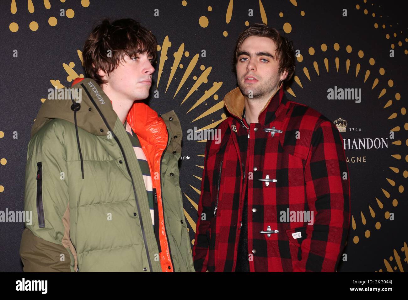 Gene Gallagher and Lennon Gallagher attend Skate at Somerset House with ...