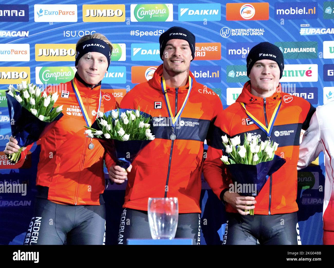 L-R Merijn Scheperkamp (NED), Thomas Krol and Joep Wennemars (NED) Team ...