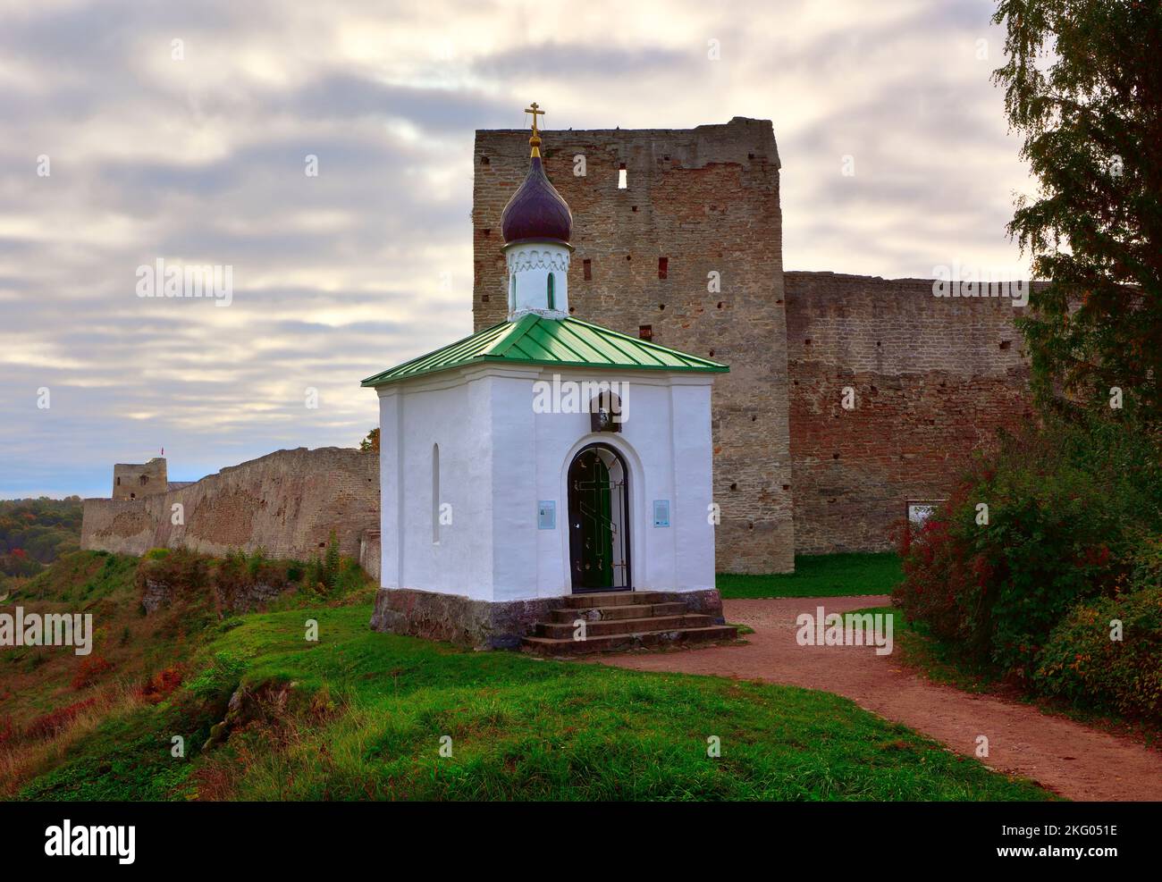 The old stone Izborskaya Church. Chapel of the Korsun Icon of the ...