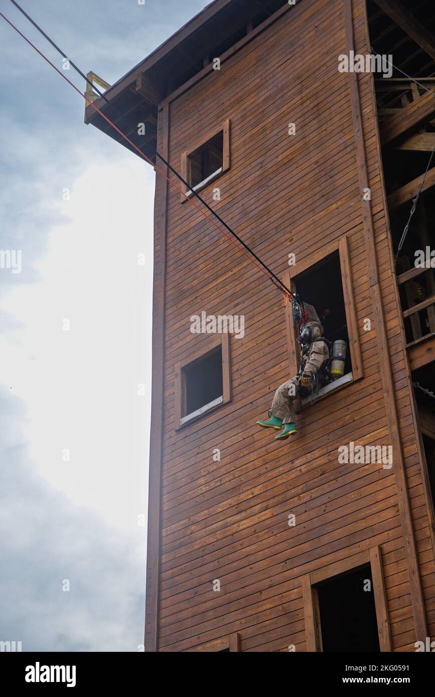 A U.S. Marine with Chemical Biological Incident Response Force (CBIRF ...