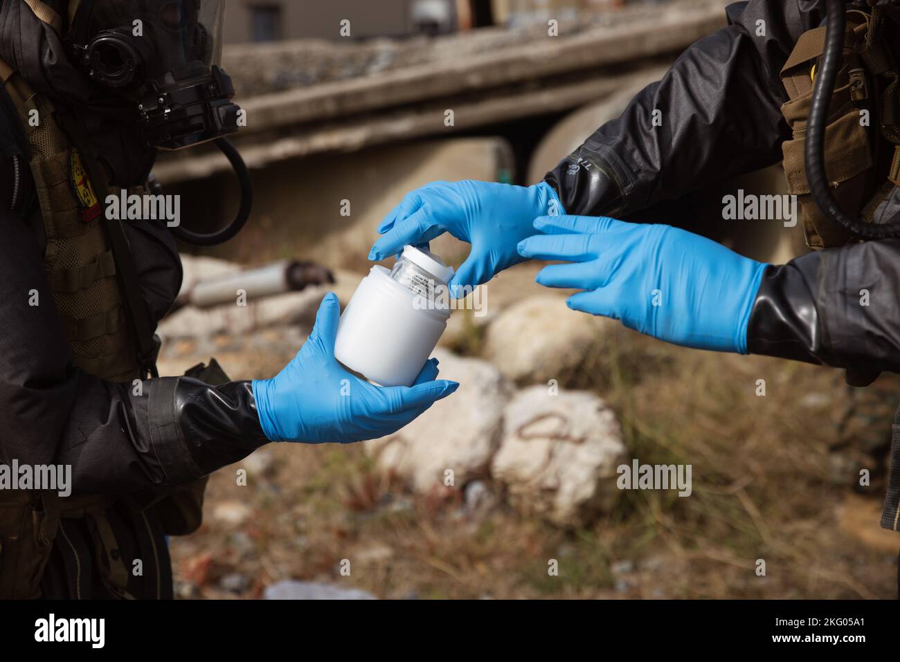 A U.S. Marine with U.S. Marines with Chemical Biological Incident ...