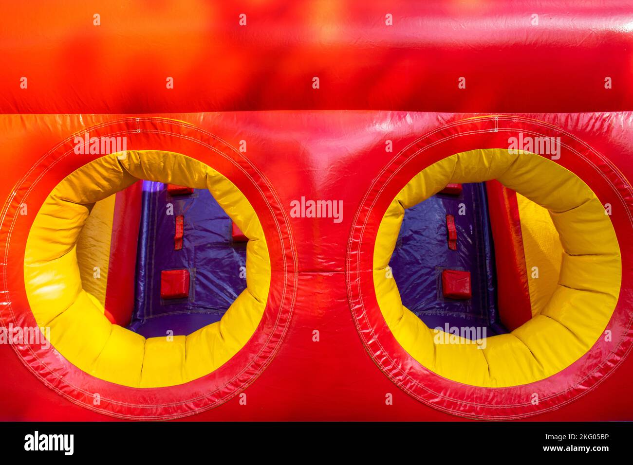 yellow red purple fun inflatable fun house for childern to play Stock ...