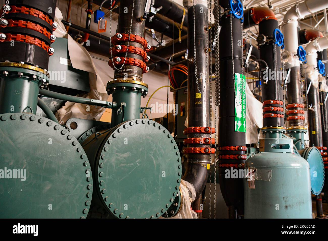 Heating, ventilation, and air conditioning chillers inside the chiller ...