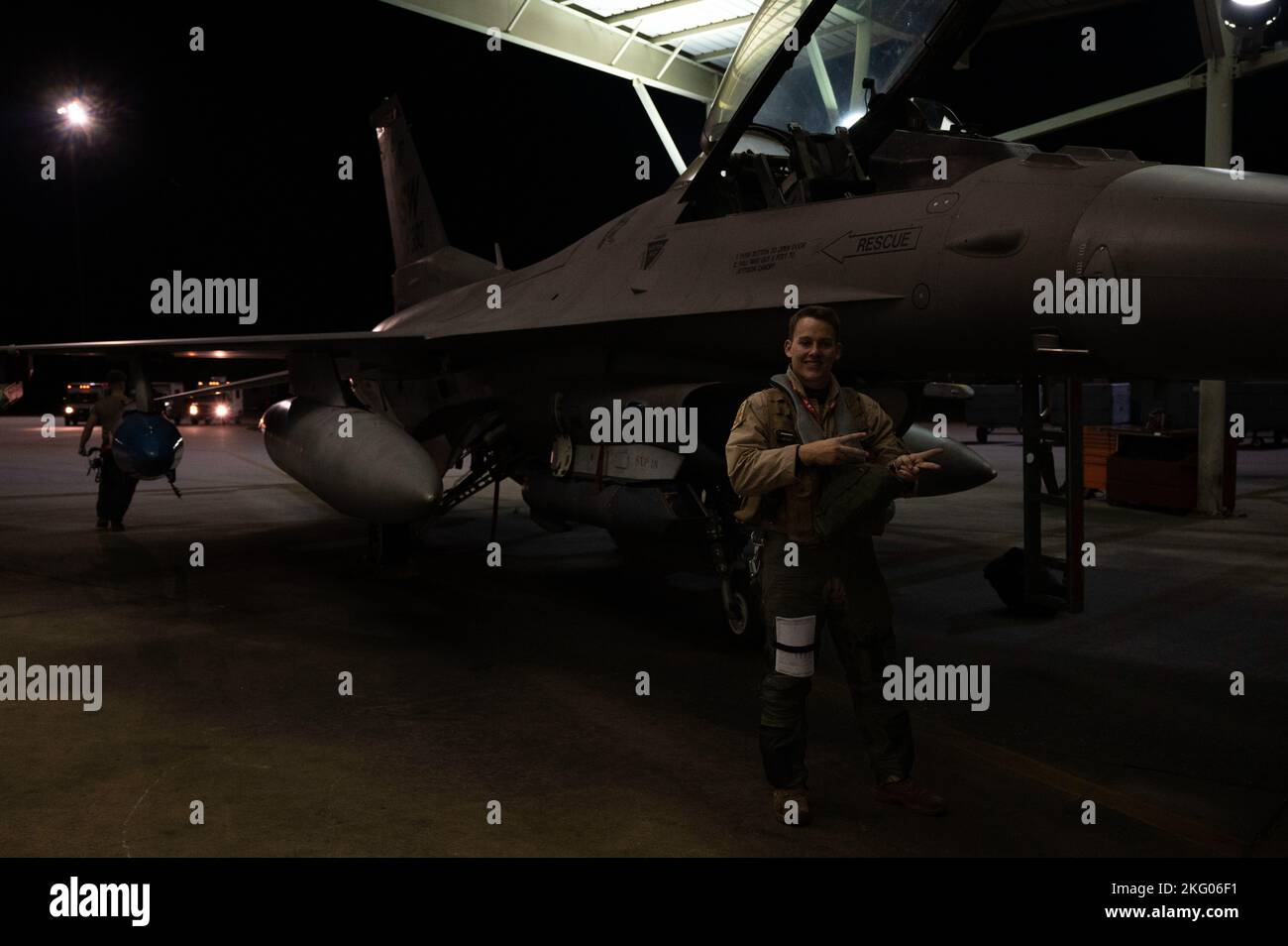 A U.S. Air Force Pilot from the 77th Fighter Squadron (77th FS ...